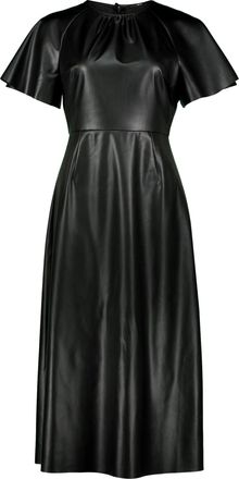 Zero Damen Midikleid in Lederoptik 36, Black Beauty