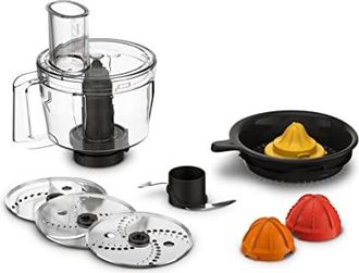 Moulinex 6-teiliges Set für Coach und I Coach Touch, Multifunktionsschüssel + Reibescheiben + Zerkleinermesser + Zitruspresse Fresh Box XF652012