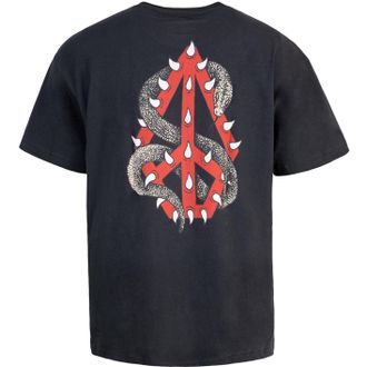 Volcom Snake Peace T-Shirt Herren (DE/NL/SE/PL, Alphanumerisch, M, Regular, Regular, Black)