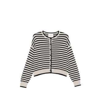 Lisa Yang Marit Striped Cashmere Cardigan