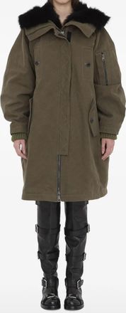 Dolce & Gabbana Manteau rembourr&eacute; avec bordure en fausse fourrure