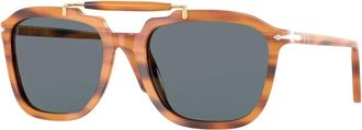Persol Sonnenbrille der Senna-Serie mit blauen Gl&auml;sern - - Accessories - unisex - Braun - 55 MM