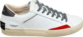 Crime London Homme, Chaussures, Blanc, Taille: 41 EU Distressed Baskets