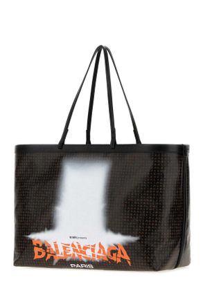 Balenciaga Black-L Door Orange Borse A Mano Black/l Bag