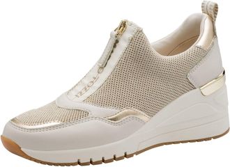 Marco Tozzi Marco Tozzi Damen Slip On Sneaker mit Wechselfu&szlig;bett Keilabsatz, Beige (Cream Comb), 39 EU