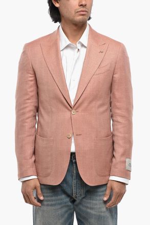 Corneliani CC COLLECTION 2-Knopf-Jacke aus Schurwoll-Mix mit Spitzrevers Corneliani