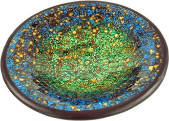 Guru Shop Runde Mosaikschale, Untersetzer, Dekoschale, Handgearbeitete Keramik & Glas Obst Schale - Design 21, Size:klein (Ø 29 cm)