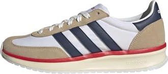 adidas Homme Run 70S 2.0 Shoes, FTWR White/Dark Blue/Warm Sandstone, 41 1/3 EU