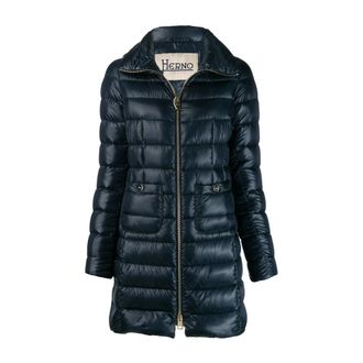 Herno Langer Daunenmantel - - Jackets - Herren - Blau - S