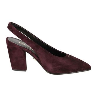 Prada D&eacute;collet&eacute; Slingback Pumps - - Shoes - Damen - Rot - 38 1/2 EU
