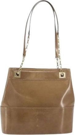 Ferragamo Pre-owned Cuir sacs-ports-paule - Femme - Pre-owned - Brun - Taille: ONE Size