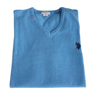 U.S.Polo Association Scollo V - - Knitwear - Herren - Blau - L