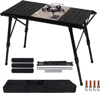 Generic Faltbares Picknick-Tisch - Campingtisch, faltbar, ultraleicht, Aluminiumlegierung, tragbar | Picknicktisch, Strand, h&ouml;henverstellbar, f&uuml;r Essen im Fre