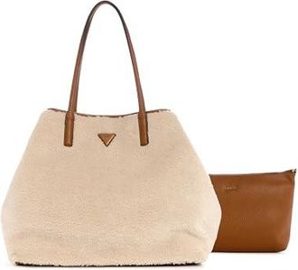Guess sac shopper Victtoria 2 in 1 Tote Natural/Cognac écru