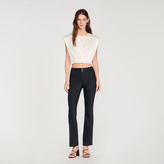 Sandro Bundfaltenhose mit Rei&szlig;verschluss