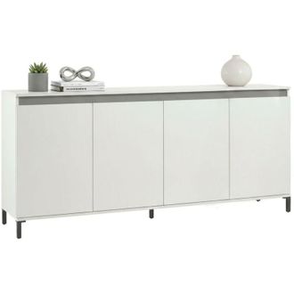 Dmora Filomena Anrichte, 2-Regal Kommode, 40x184x90h cm Wei&szlig;