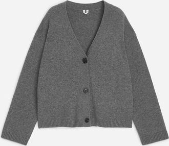 Arket Strickjacke Aus Kaschmir Und Wolle -Grau