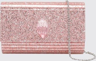 Kurt Geiger Mini pochette en r&eacute;sine paillet&eacute;e avec strass et bandouli&egrave;re amovible