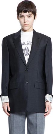 Prada Single-Breasted Kid Mohair Blazer