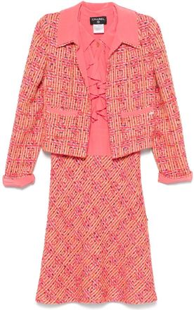 Chanel robe en tweed (2001) - Rose