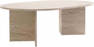 Asir Group LLC Table basse ovale en agglom&eacute;r&eacute; Oscar