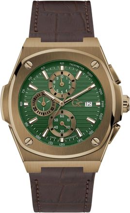 Gc Uhren - Quarz-Chronographenuhr Gc Coussin Shape - Gr. unisize - in Braun - für Damen