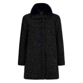 Moorer Femme, Manteaux, Noir, Taille: 42 FR Manteau dhiver Amethist