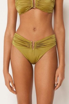 Calzedonia Bikinihose Mit Hohem Bund Shiny Satin Gelb
