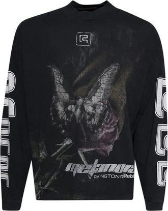 RRR123 t-shirt Metamoth à manches longues - Noir