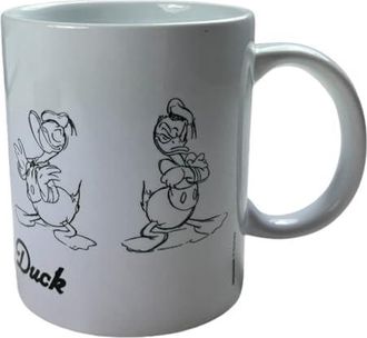 Disney Donald Duck Walt Disney Kaffeebecher Sketch weiß, 1 Stück (1er Pack)