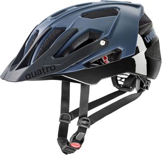 Uvex Quatro cc - sicherer MTB-Helm f&uuml;r Damen und Herren - individuelle Gr&ouml;&szlig;enanpassung - waschbare Innenausstattung - Dusk Blue-Black matt - 56-61 cm