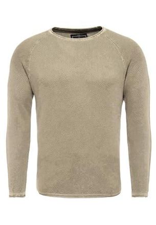 Key Largo Thomas Col Rond Sweater, Sable (1005), M Homme
