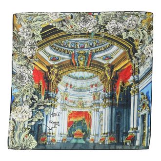 Dolce & Gabbana Foulard Carr&eacute; en Soie Imprim&eacute; - Femme - Accessoires - Multicolore - Taille: ONE Size