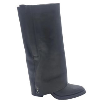 Ash Cowboy Flap Heeled Boot - Femme - Chaussures - Noir - Taille: 36 EU