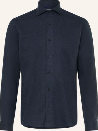 Eton Flanellhemd Slim Fit blau
