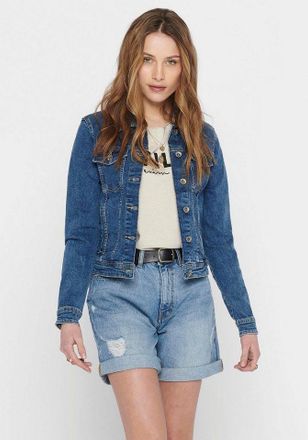 Only Jeansjacke ONLTIA DNM JACKET MB BEX02 NOOS in leichter Used-Waschung mit Stretch
