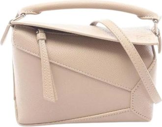 Loewe Pre-owned Sac bandouli&egrave;re 2-en-1 en cuir Puzzle Edge - Femme - Pre-owned - Beige - Taille: ONE Size