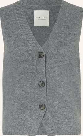 Part Two Strickweste Sylvapw grau