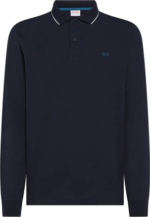 Sun 68 polo à manches longues - Bleu