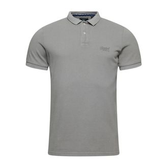 Superdry Vintage Logo Bio-Baumwolle Polo Grau - - Tops - Herren - Grau - L