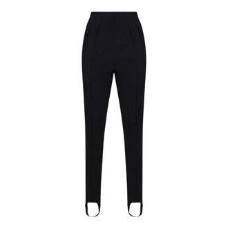 MUGLER Leggings mit Steigb&uuml;gel-B&uuml;ndchen und Faltenlegung - - Trousers - Damen - Schwarzk - S