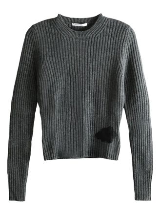 Cecilie Bahnsen pull en maille nervur&eacute;e - Gris