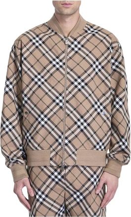Burberry Homme, Vestes, Beige, Taille: S Bomber Jacket