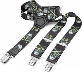 Glamexx24 Bretelles Homme, Largeur 4 cm, R&eacute;glable Bretelles en Forme de Y, 3 Robuste Clips, Avec des Motifs Vari&eacute;s pour Hommes et Femmes