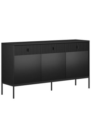 Boxxx Sideboard Maggiore, Schwarz, Metall, 3 F&auml;cher, 3 Schubladen, 154.5x82.6x39 cm, Typenauswahl, Beim&ouml;bel erh&auml;ltlich, stehend, Wohnzimmer, Kommoden & Side