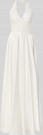 Mascara Brautkleid mit floralem Stitching