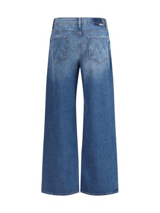 Mother Womens The Rerun Zip Sneak Jeans Hit Shuffle Cotton; Recycled Cotton