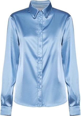 Silvian Heach Femme, Blouses et Chemises, Bleu, Taille: 34 FR Sabat Shirt