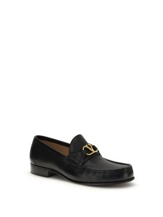 Valentino Garavani Mens Signature Vlogo Loafers Nero