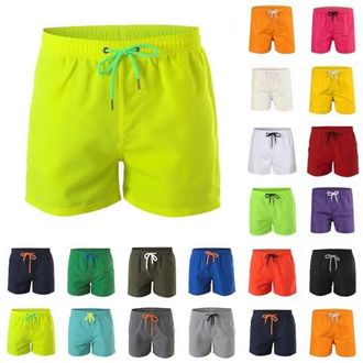 Generic Short de bain pour homme - S&eacute;chage rapide - Boxer de sport - Sous-v&ecirc;tements avec cordon de serrage - Pour l&eacute;t&eacute;, la plage, le surf - Bas de maillot de 